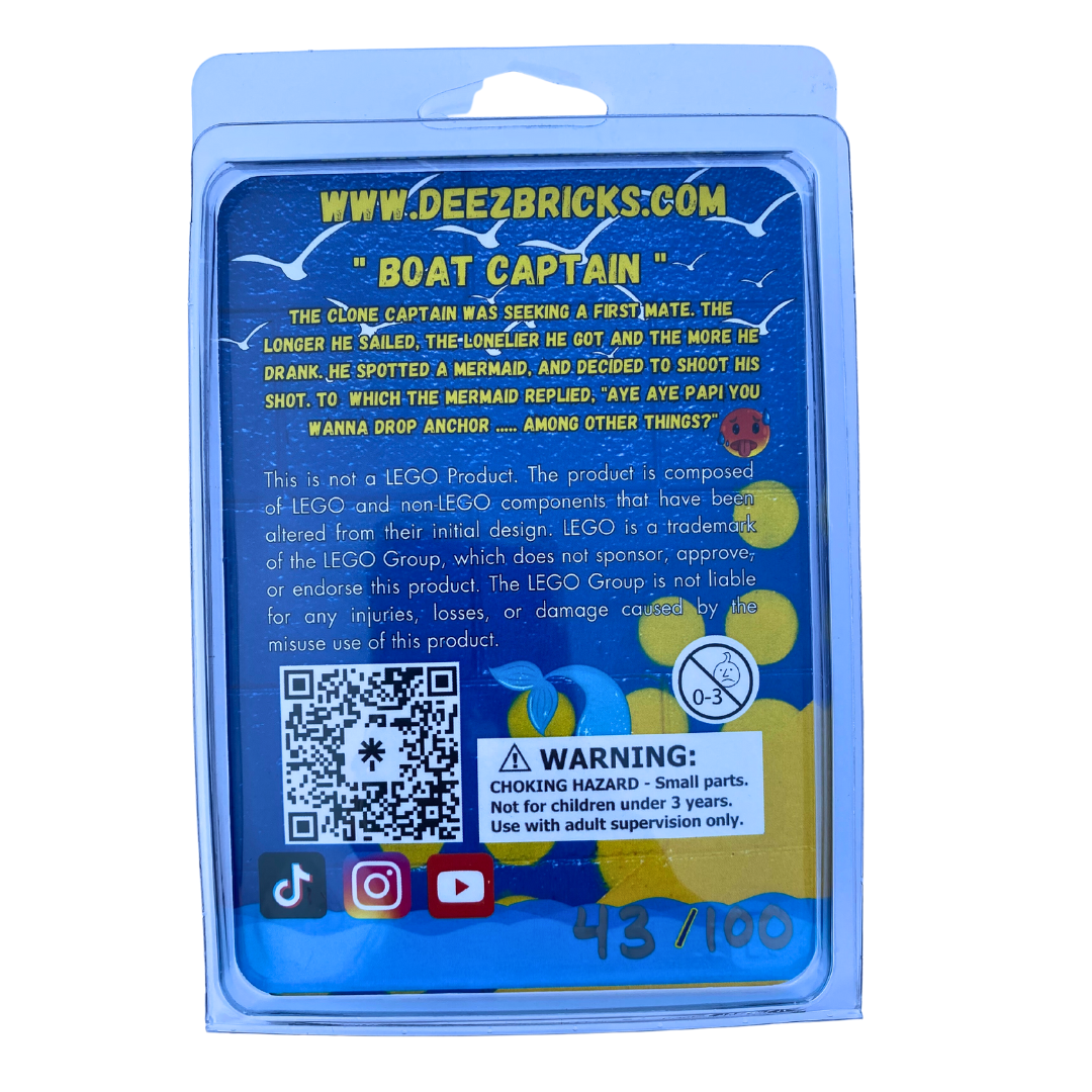 Deezbricks Custom Figure Series 1 Figure 4 "Boat Captain" – deezbricks