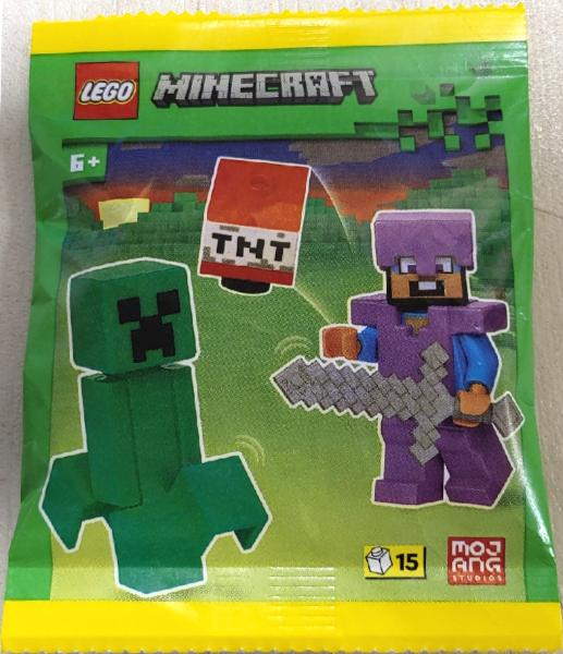 Lego Minecraft Foil / Paper Pack #662502 Steve with Creeper and TNT ...
