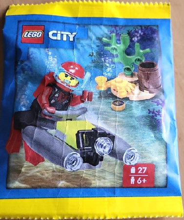 Lego City Foil / Paper Pack #952311 Diver with Underwater Scooter ...