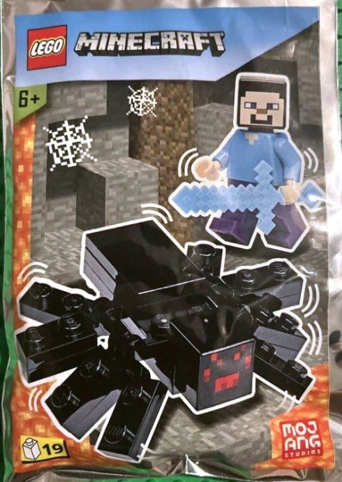 Lego Minecraft Foil / Paper Pack #662207 Steve with Spider – deezbricks